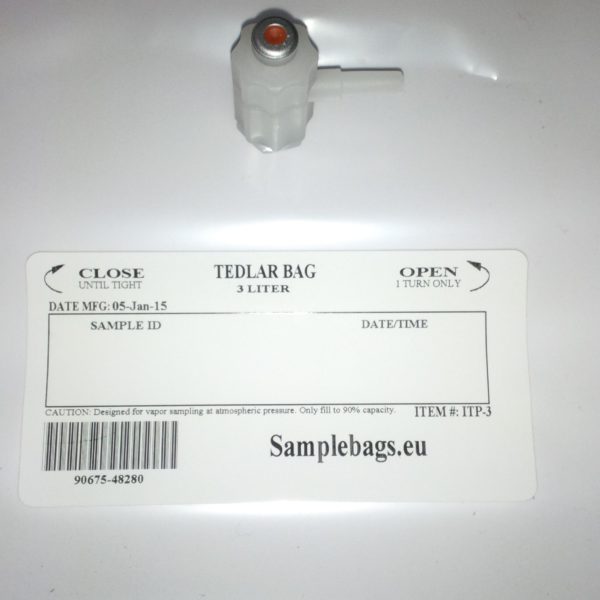 Tedlar Bag – 5 Liter PP Fitting (pkg 10) | Samplebags.eu | Supplier of ...