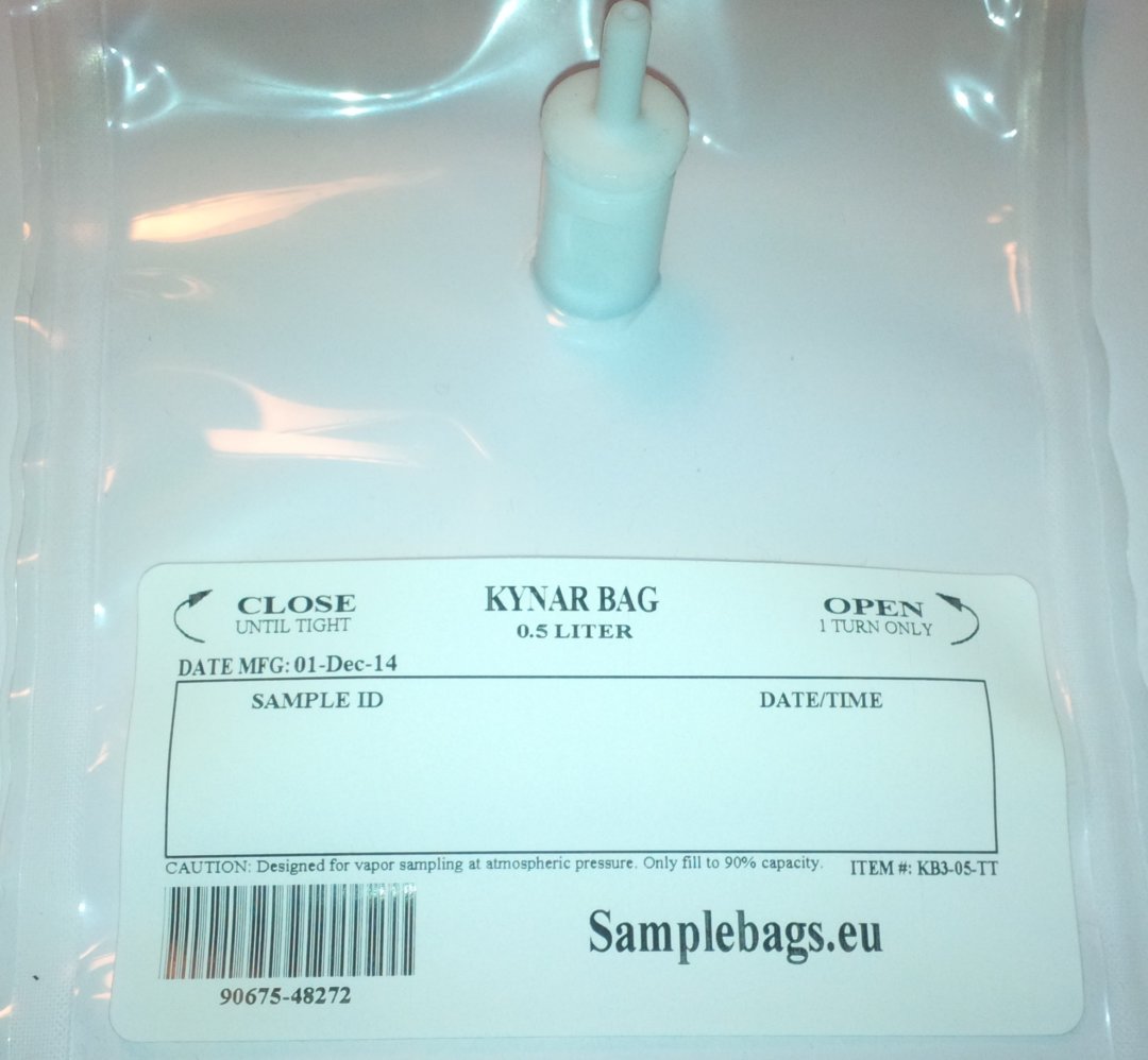 kynar sample bag ptfe fitting - Samplebags.eu | Supplier of gas ...